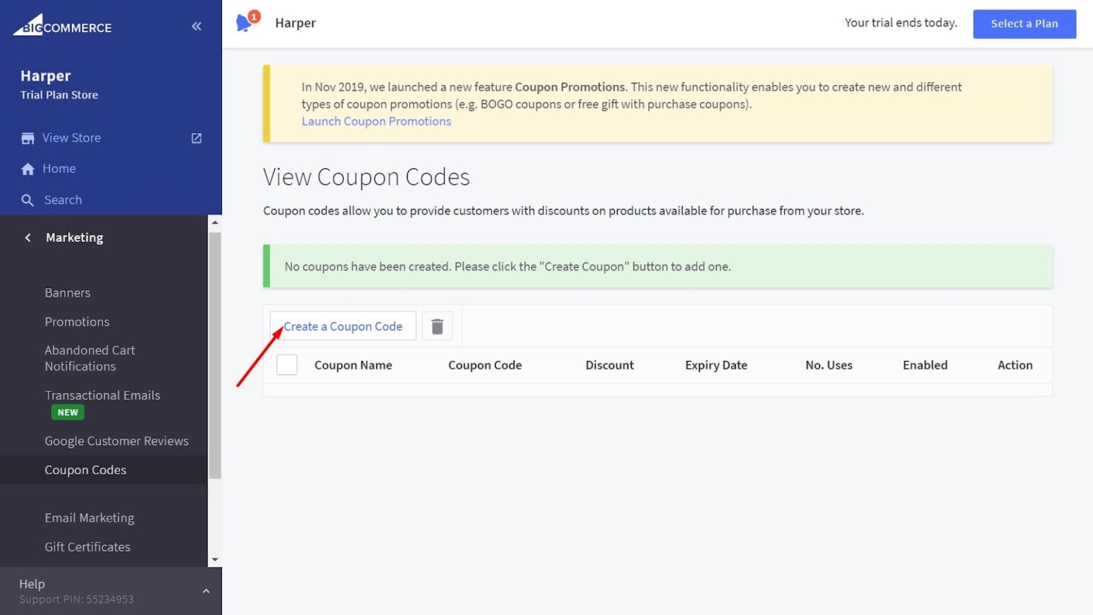 How to create Coupon Code for BigCommerce stores?
